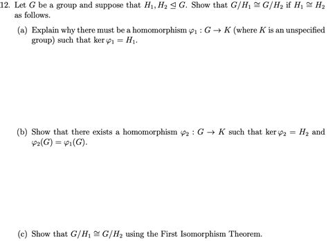 Solved Let G Be A Group And Suppose That H1 H2G Show Chegg Com