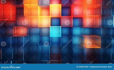 3d Rectangular Abstractions Background Wallpaper Stock Illustration