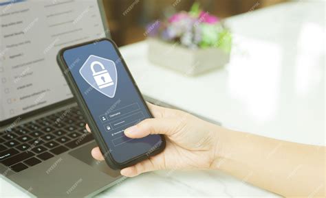 Premium Photo Cybersecurity Concept User Is Logging In With A