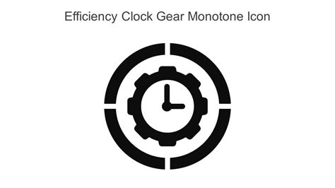 Efficiency Clock Gear Monotone Icon In Powerpoint Pptx Png And Editable Eps Format Ppt Sample