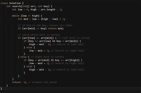 Java Gfg160 Dsa Binarysearch Problemsolving Sorting Rotatedarray