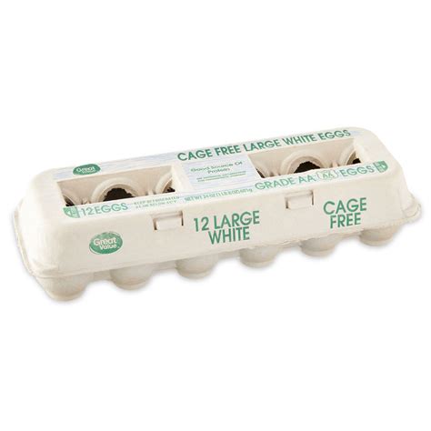 Great Value Large White Eggs 12 Count Grade Aa Protein Source