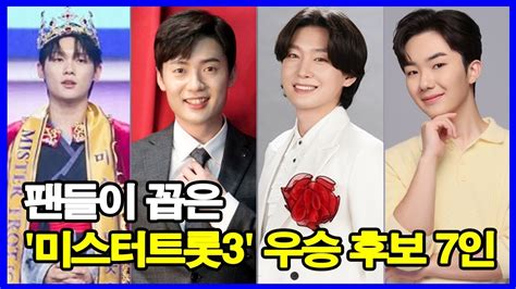 팬들이 꼽은 미스터트롯3 우승 후보 7인 순위 Youtube