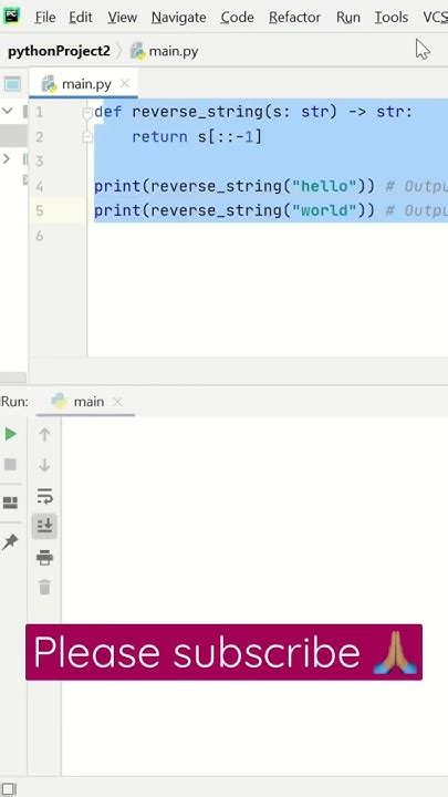 Write A Python Function To Reverse A Stringpythonprogramming