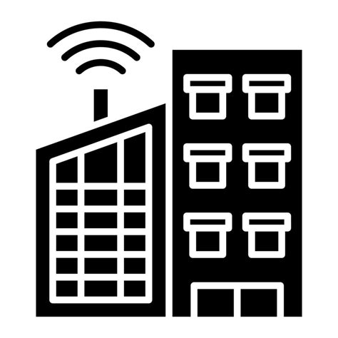 Smart City Glyph Icon 15376131 Vector Art At Vecteezy