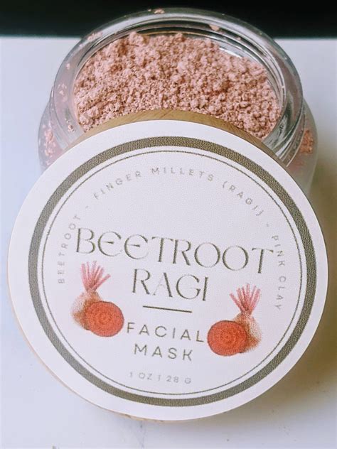 Organic Beetroot And Ragi Face Mask Scrub With French Pink Clay Natural Radiance Detox And