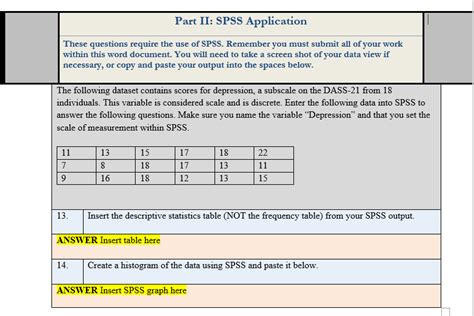 Solved Part Ii Spss Application These Questions Require The