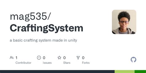 GitHub Mag CraftingSystem A Basic Crafting System Made In Unity