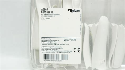 Performance A5807 Rolyan Finger Gutter Splint Kit Assorted Sizes