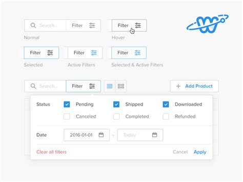 Filter Tip Weebly Orbit Ui And Interaction Framework By Jeff Broderick For Square On Dribbble