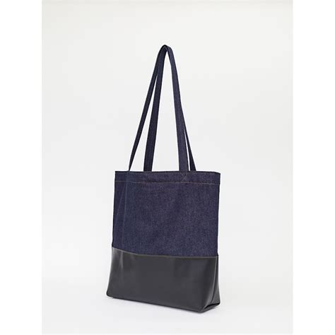 Mens Selvedge Denim Tote Bag Hegarty Wolf And Badger