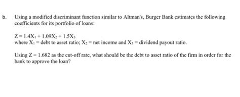 Solved Using A Modified Discriminant Function Similar To