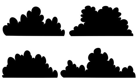 Bush Silhouette Black 6427925 Vector Art At Vecteezy