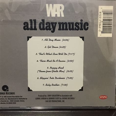 Yahooオークション Cd 輸入盤 War All Day Music 1971【関連ワー
