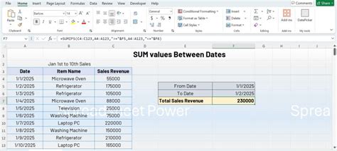 Learn Calculating Sum Of Values Between Dates In Excel👇 Video Link