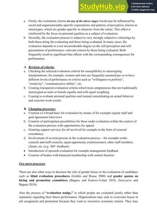 Assignment On Quot Gender Issues In Performance Appraisal Quot PDF