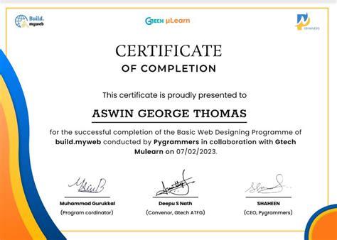 Webdevelopment Htmlcss Aswin George Thomas