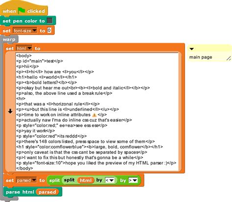 New Html Parser And Displayer — Preview Share Your Projects Snap Forum