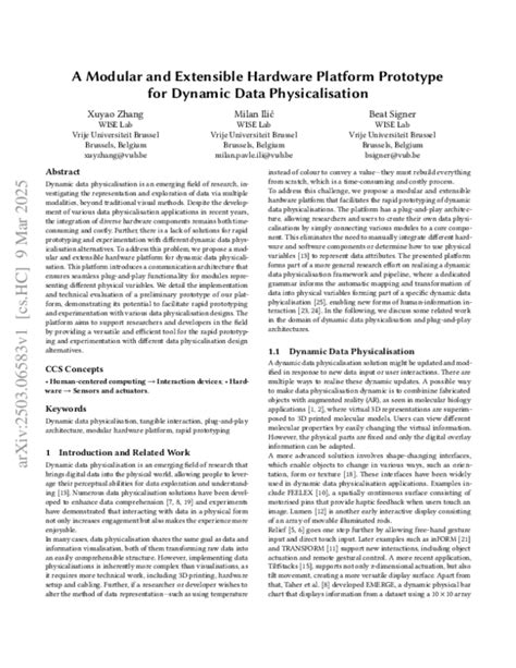 Pdf A Modular And Extensible Hardware Platform Prototype For Dynamic