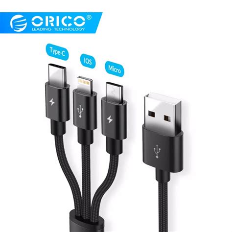 Orico IN USB Cable For IPhone X Plus Micro Type C USB Cable For Samsung Xiaomi Huawei