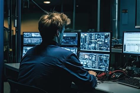 Premium Ai Image Electrical Engineer Programming For Automation