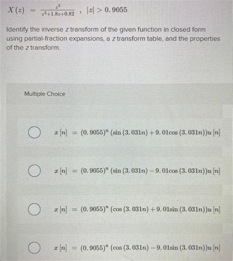 Problem 09014a Forward And Inverse Z Transforms