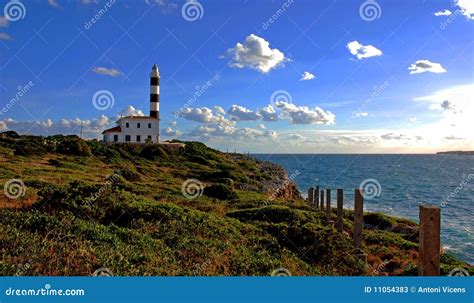 Lighthouse In Mallorca Stock Image Image Of Clouds Sail 11054383