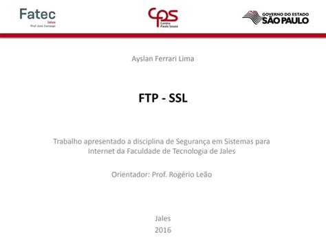 Ftp Ssl Pptx