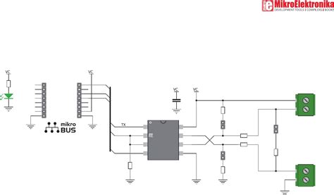 RS485 Click 5V Schematic Datasheet By MikroElektronika Digi Key Electronics