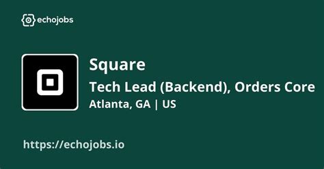 Square Is Hiring Tech Lead Backend Orders Core Usd 172k 247k