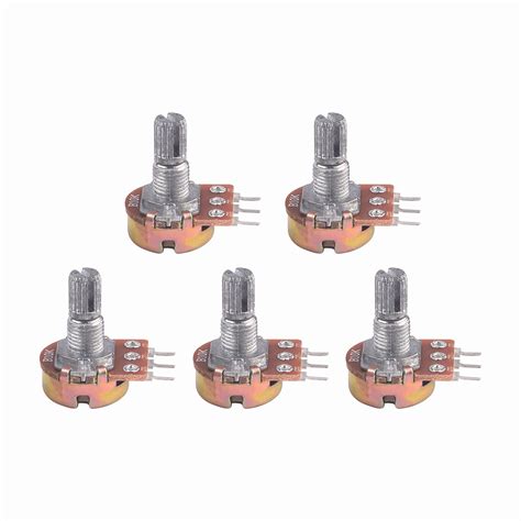 5pcs Wh148 Potentiometer Variable Resistor 3pins Single Turn Dual Turn