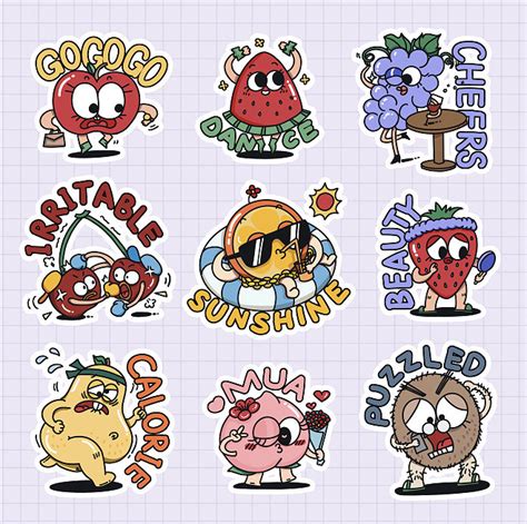 水果 插画练习 苹果 水蜜桃 葡萄