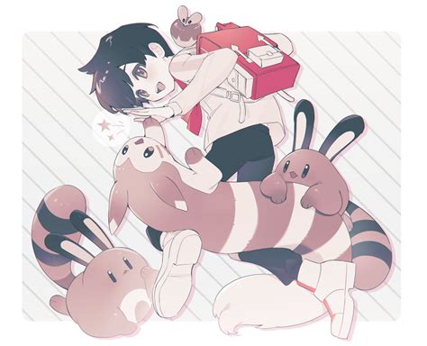 Habu Seiho 1334 Applin Florian Pokemon Furret Sentret