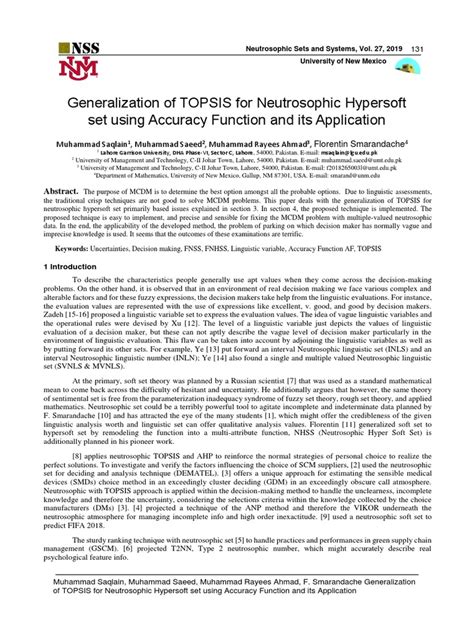 Generalization Of Topsis For Neutrosophic Hypersoft Set Using Accuracy