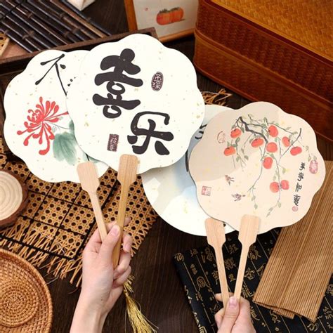 Futui Traditional Chinese Style Paper Fan Classical Chinese Painting Hand Fan Dance Performance
