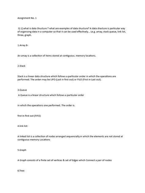assignment no 1 pdf time complexity queue abstract data type