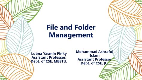 File And Folder Management In Ict Educationpptx