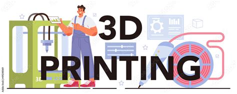 3d printing typographic header operating system programming stock