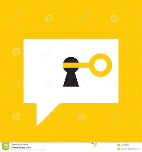 Key For A Chat Stock Vector Illustration Of Icon Privacy