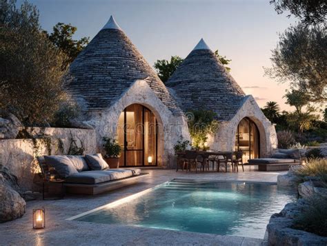 Traditional Stone Trulli House In Puglia With Private Pool And Elegant