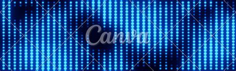 Abstract Blue Lights Bokeh Equalizer Bar Effect Technology Particles Surface Grid 3d Model And