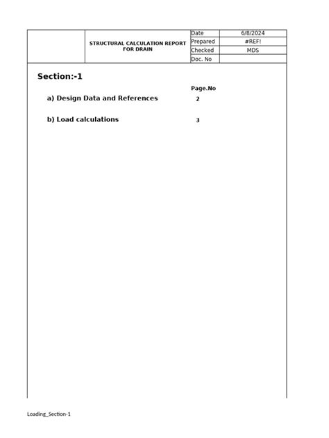060824 Structure Calc Report Load Pdf