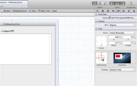 Resize Xcode Lock An Object When Maximizing The Window Stack Overflow