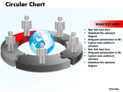 PowerPoint Templates Circular Chart With Globe Ppt Layout