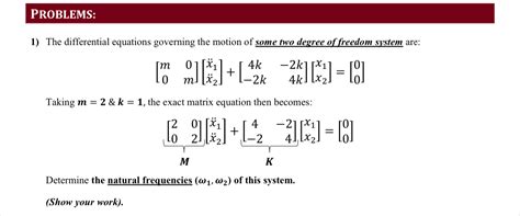 Solved Problemsthe Differential Equations Governing The