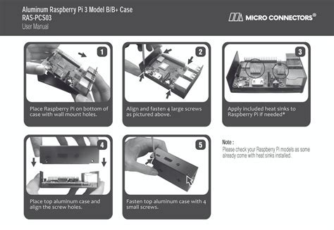 Aluminum Raspberry Pi 3 Case For Model B B With Ul Approved On Off Switch 5v 2 5a Power Adapter