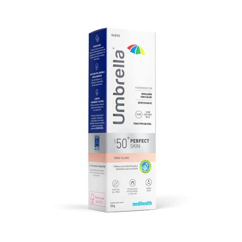 Umbrella Perfect Skin Claro Emulsion Spf 50 Caja 50 G Farmacia Past