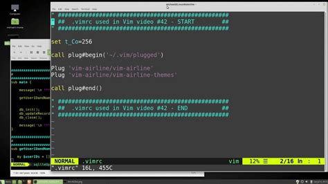 Vim 42 Plugins Pt3 Vimairline Youtube