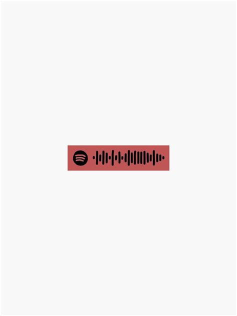 Fine Line Spotify Code Sticker For Sale By Vanillatropic Redbubble