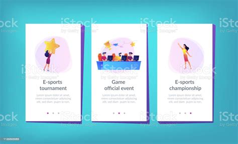 E스포츠 토너먼트 앱 인터페이스 템플릿입니다 E스포츠에 대한 스톡 벡터 아트 및 기타 이미지 E스포츠 가상현실 게이머 Istock